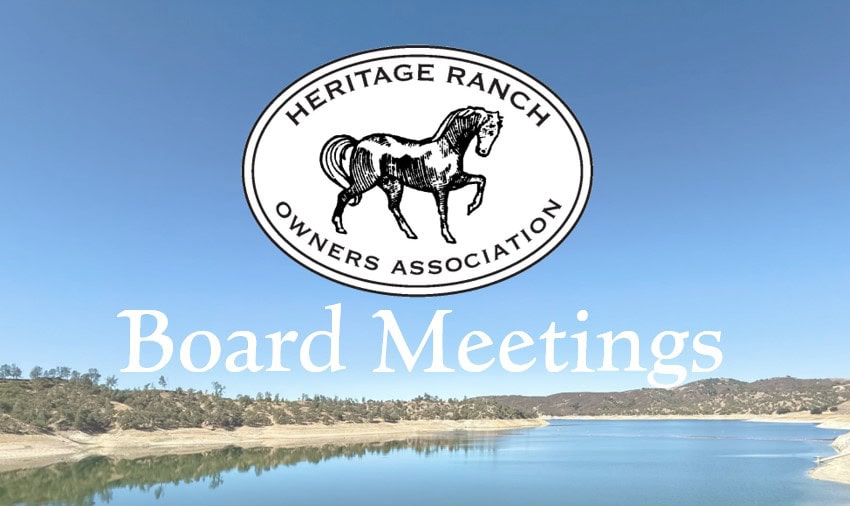 HROA Bulletin Board - Heritage Ranch Owners Association